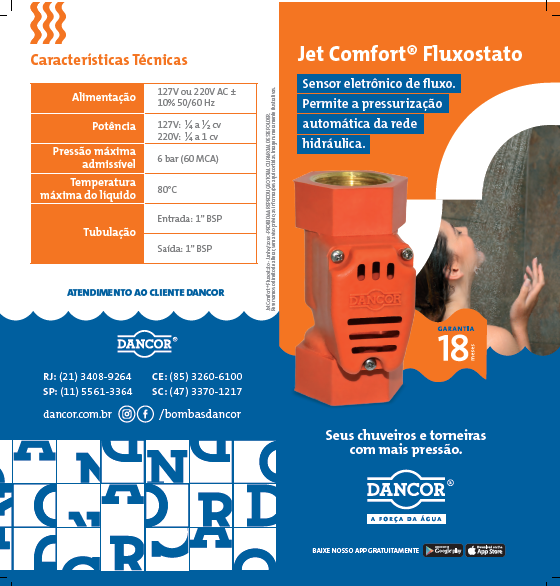 Folder Jet Comfort Fluxostato - Dancor